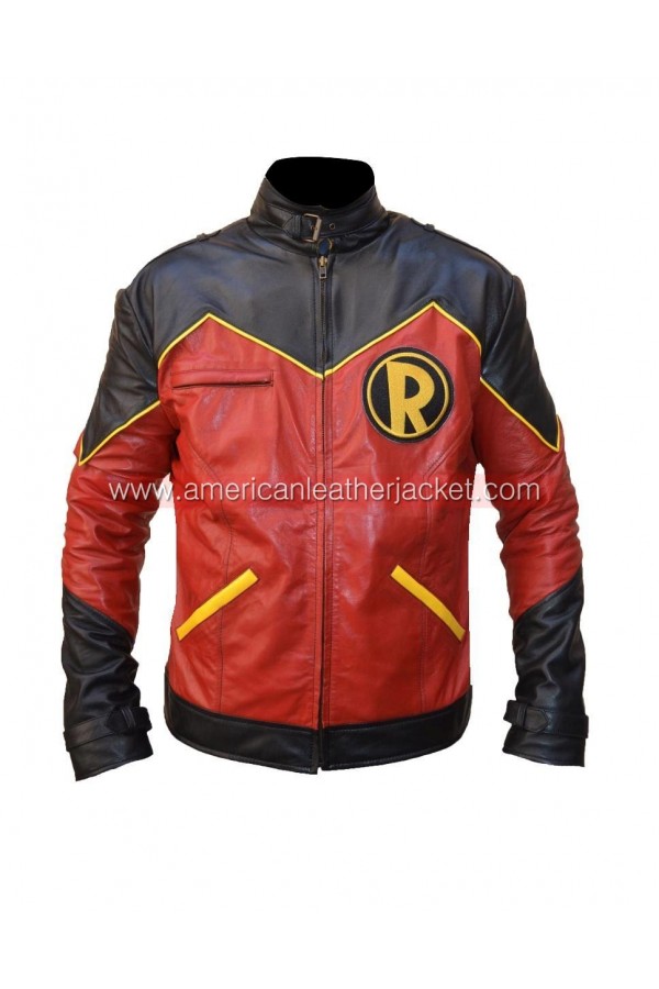 Robin Tim Drake Leather Jacket Superhero Comic Costume